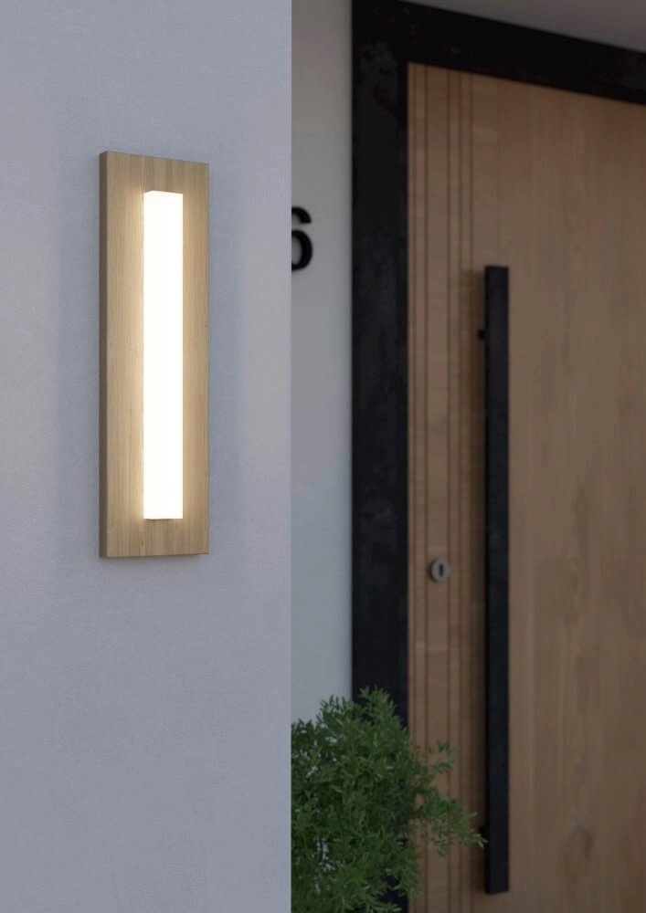 Außenlampe aus Holz Bitetto mit LED von Eglo kaufen | LeuchtenTotal